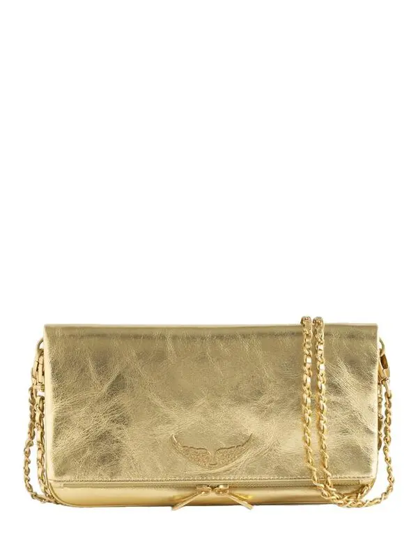 Zadig&Voltaire Rock Vintage Metal Clutch - Gold