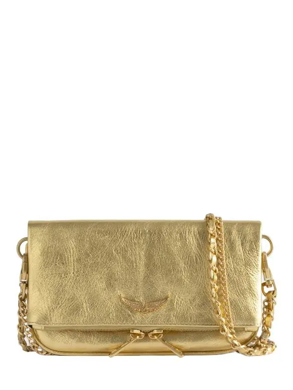 Zadig&Voltaire Rock Nano Vintage Metal Clutch - Gold