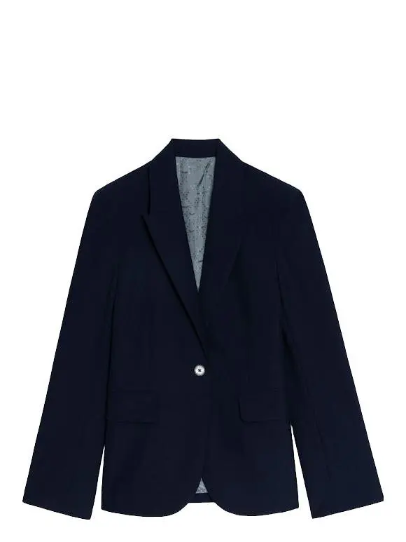 Zadig&Voltaire Structured Wool-blend Blazer - Blueberry