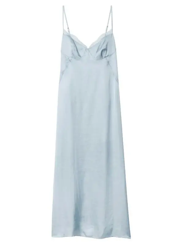 Zadig&Voltaire Rialta Satin Midi Dress - Cloud