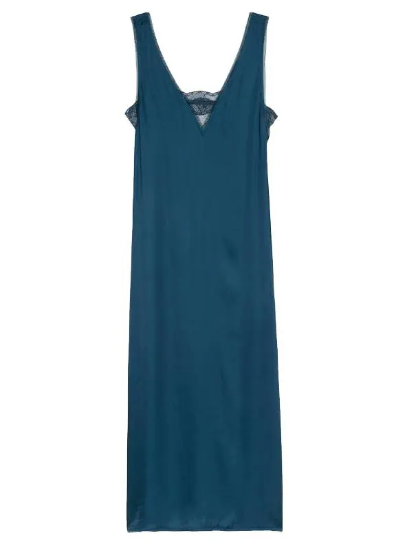 Zadig&Voltaire Renzo Satin Slip Dress - Blueberry