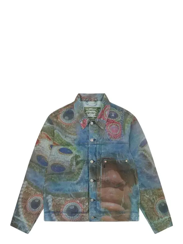 DENIM TEARS X Levi's Big Chief Patterned Denim Jacket - Blue