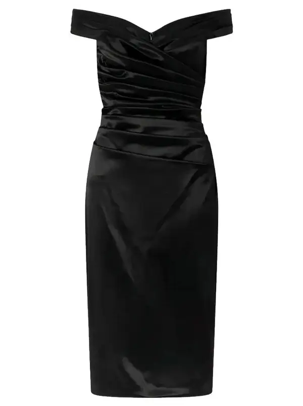 Dolce & Gabbana Off-shoulder Midi Dress - Black
