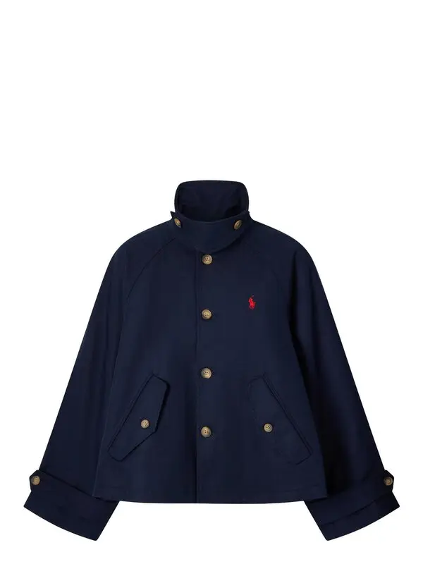 Polo Ralph Lauren Embroidered Cotton-gabardine Jacket - Blue