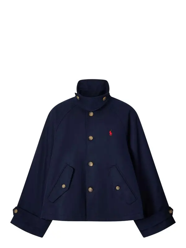 Polo Ralph Lauren Embroidered Cotton-gabardine Jacket - Navy