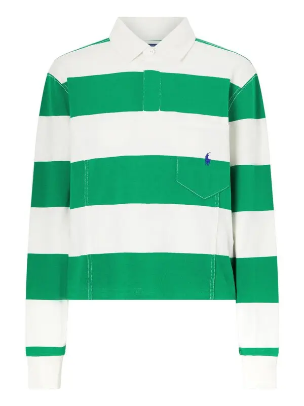 Polo Ralph Lauren Embroidered Striped Rugby Shirt - Green