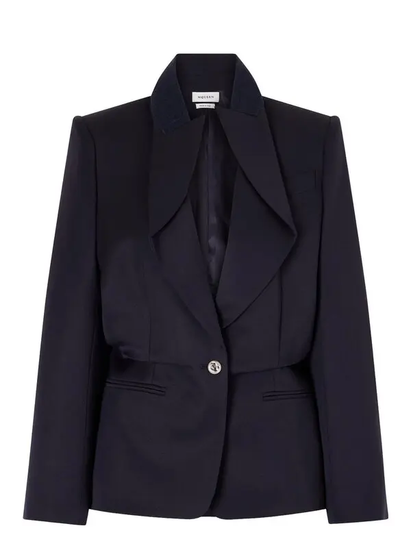 Alexander McQueen Wool Blazer - Blue