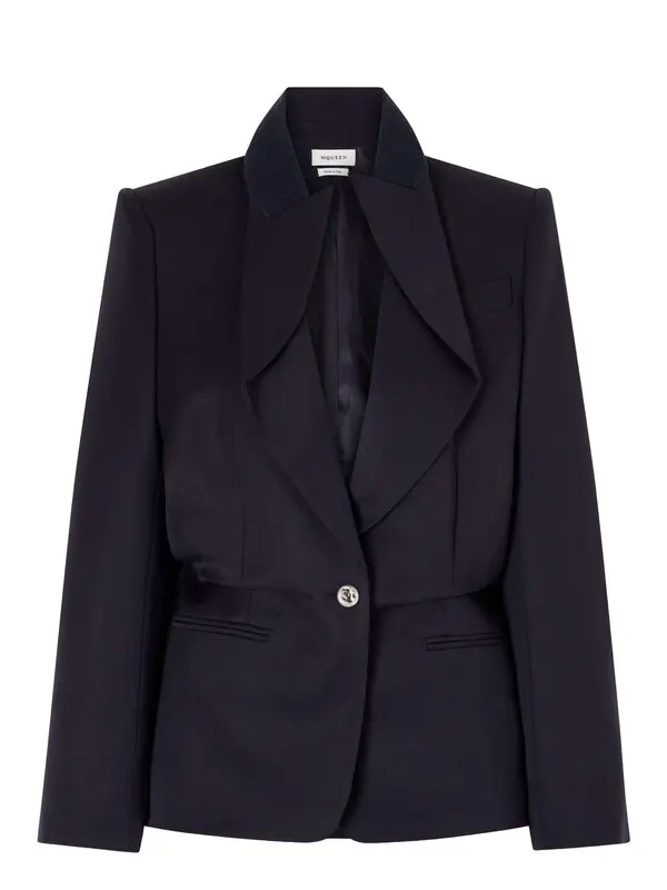 Alexander McQueen Wool Blazer - Navy