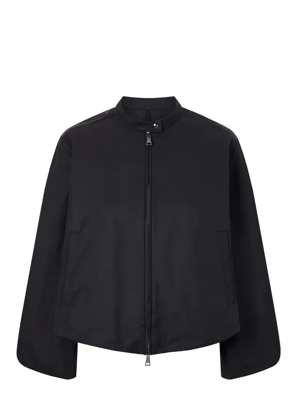 Moncler Gruissan Appliquéd Cotton-blend Bomber Jacket - Black