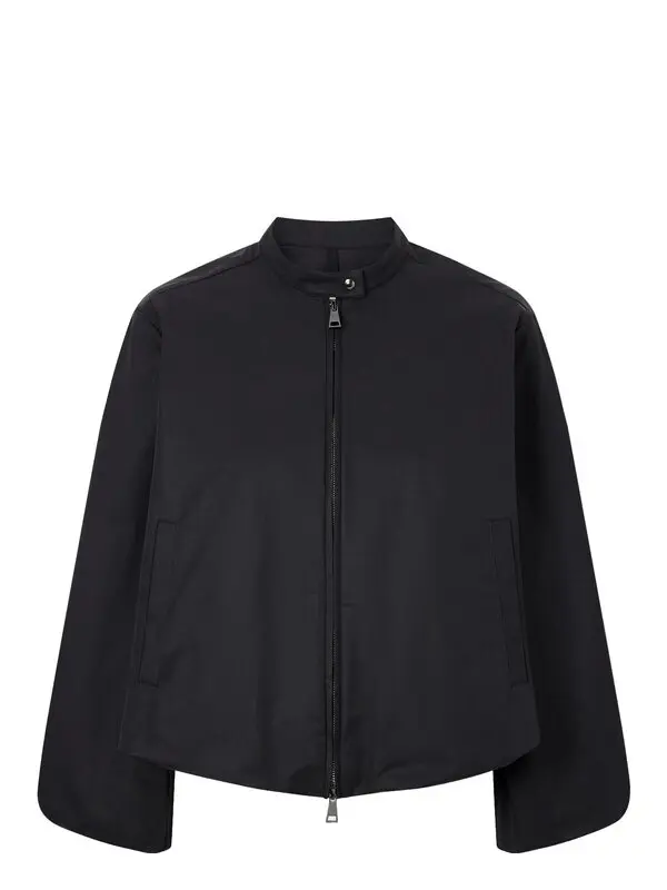 Moncler Gruissan Appliquéd Cotton-blend Bomber Jacket - Black