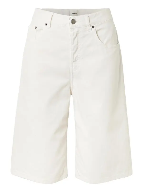 HAIKURE Becky Cotton And Linen-blend Twill Shorts - Neutrals