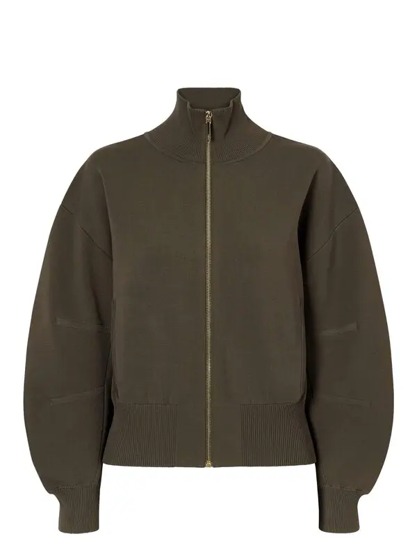 JOSEPH Sable Milano-knit Bomber Jacket - Army Green