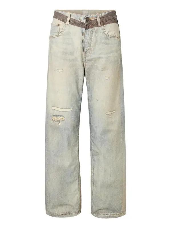 HAIKURE Bonnie Mid-rise Distressed Jeans - Blue