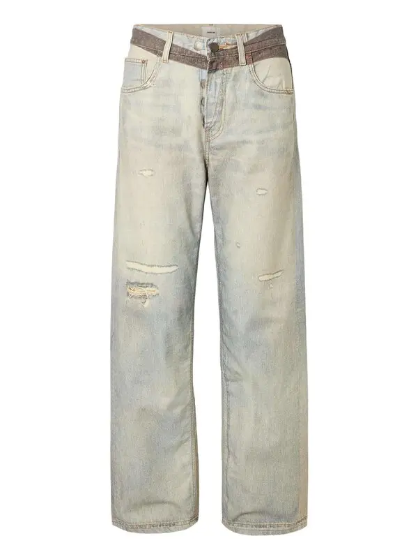 HAIKURE Bonnie Mid-rise Distressed Jeans - Light Denim