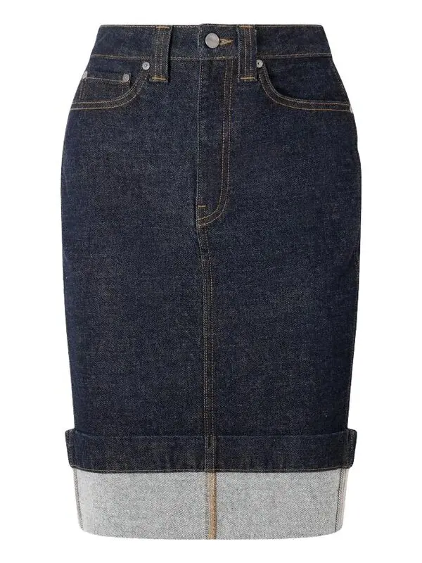 Khaite Kendra Denim Skirt - Blue