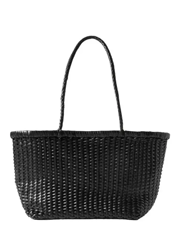 Dragon Diffusion B Weave Small Woven Leather Tote - Black
