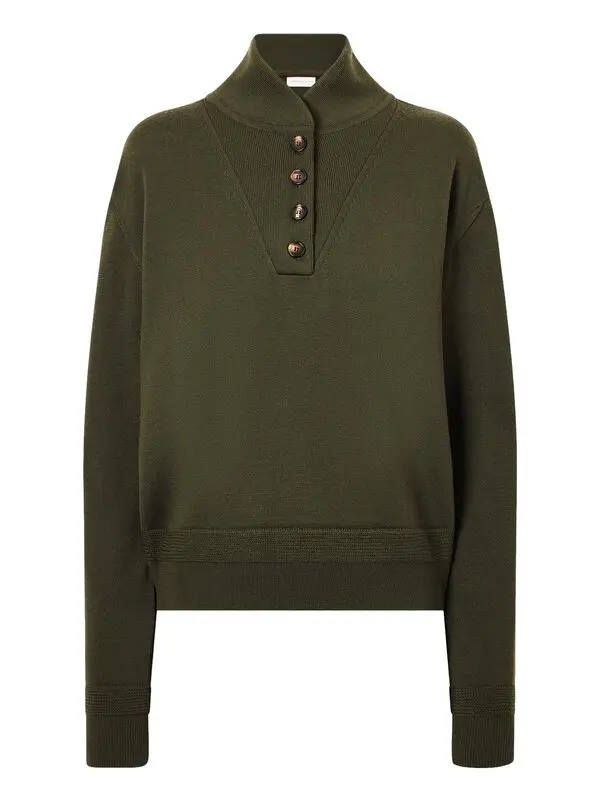 Veronica De Piante Alicia Wool Polo Shirt - Green