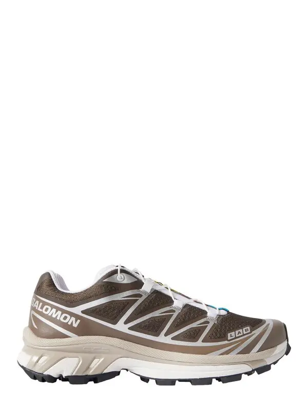 SALOMON Xt-6 Rubber-trimmed Mesh Sneakers - Brown