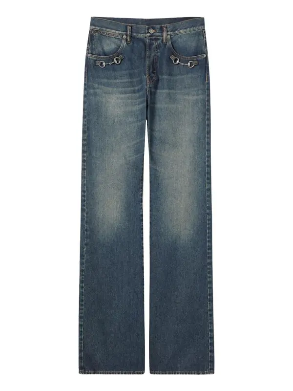Gucci Cotton Denim Trousers - Blue
