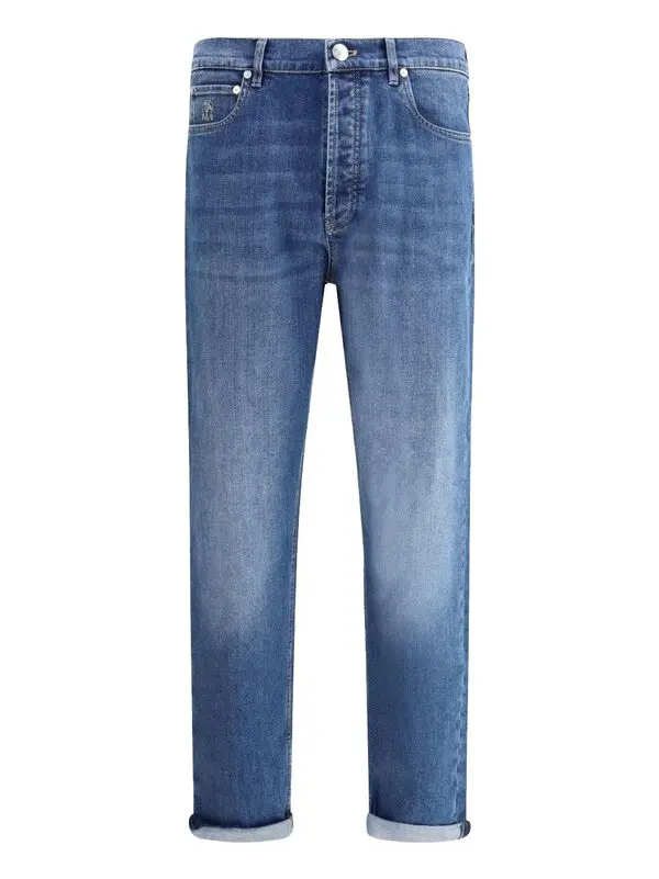 Brunello Cucinelli Denim Cotton Jeans - Blue