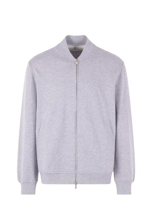 Brunello Cucinelli Cotton Zipped Sweatshirt - Grey