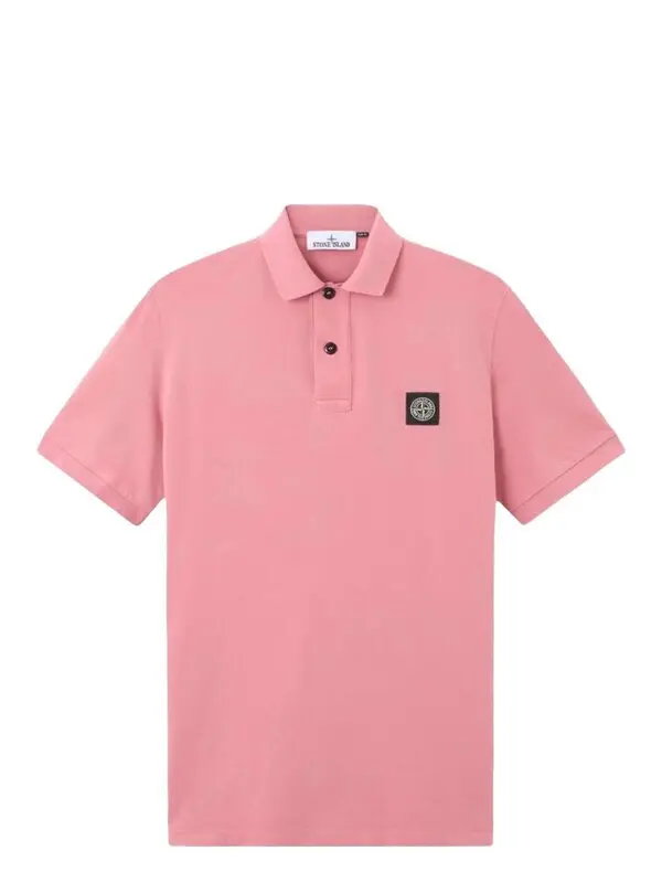 Stone Island Polo Shirt With Logo - Pink
