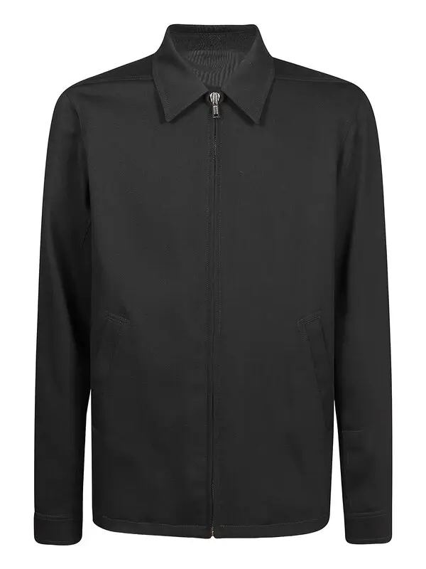 Rick Owens Wool Zip-up Jacket - Black