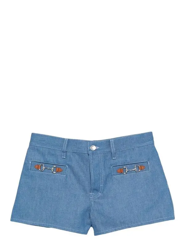 Gucci Denim Cotton Shorts - Blue