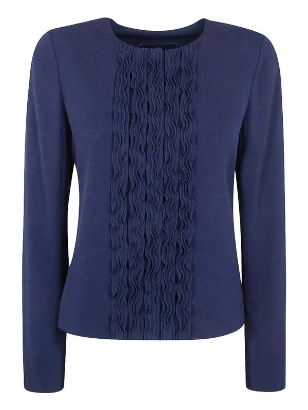 Emporio Armani Ruffled Jacket - Blue