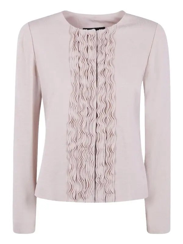 Emporio Armani Ruffled Jacket - Beige