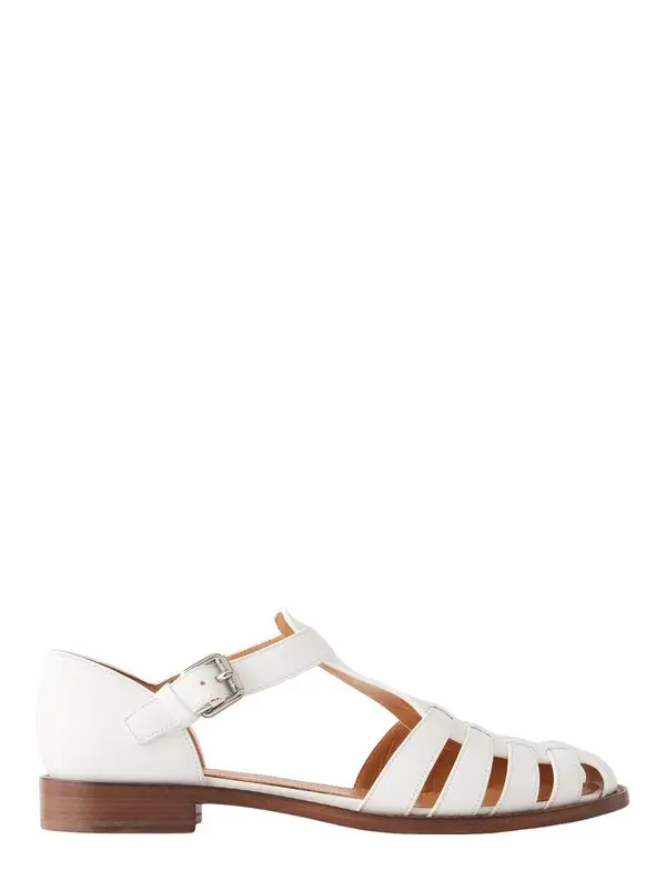 Church's Kelsey Woven Leather Sandals - White