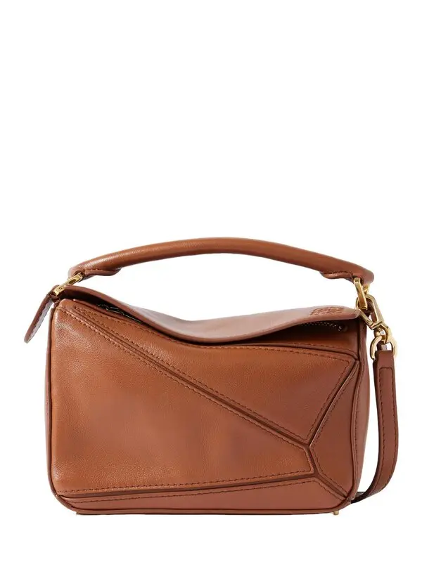 Loewe Featherlight Puzzle Mini Shoulder Bag - Brown