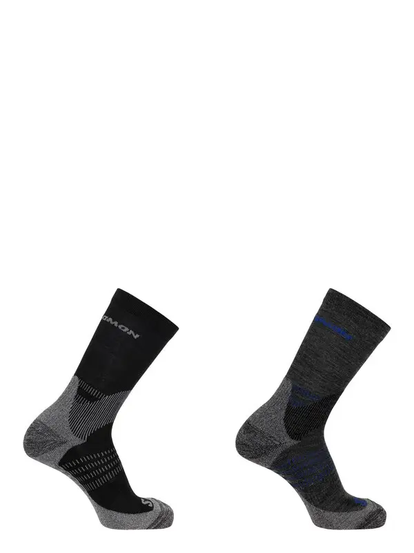 SALOMON X Ultra Access Crew Socks 2-pack - Anthracite / Black