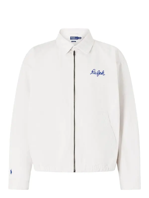 Polo Ralph Lauren Logo-embroidered Cotton-twill Blouson Jacket - White