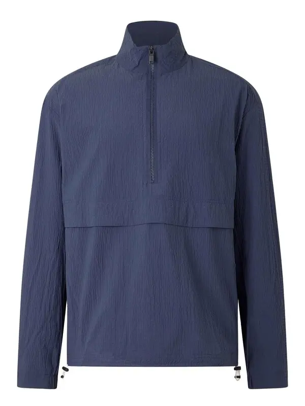 On Courtside Textured-shell Half-zip Jacket - Navy