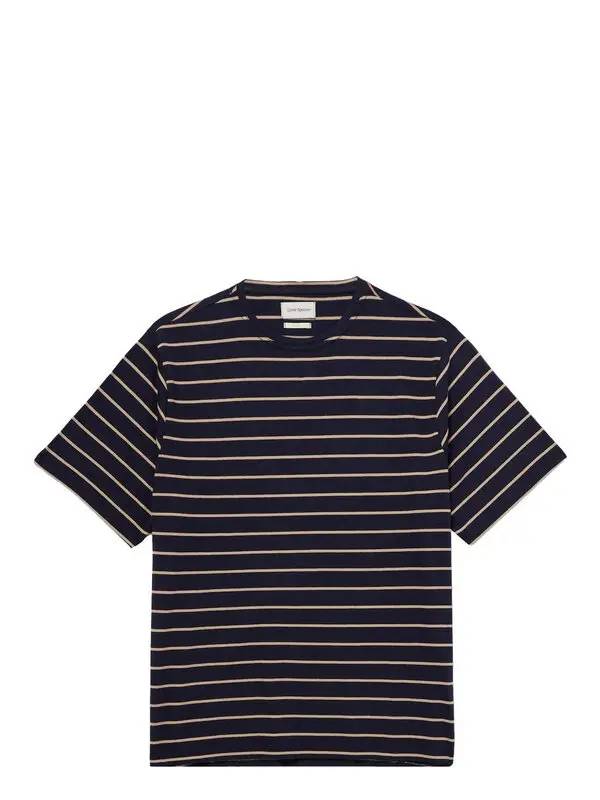 Oliver Peoples Webber Striped Cotton-jersey T-shirt - Blue