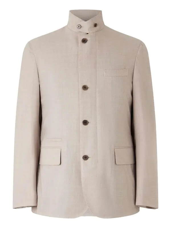 Dunhill Super 130s Wool Jacket - Stone