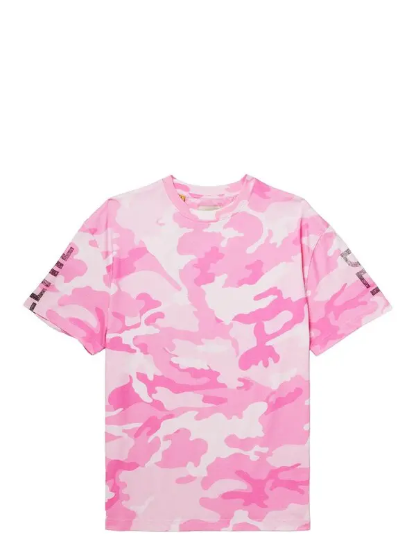 GALLERY DEPT. Camouflage And Logo-print Cotton-jersey T-shirt - Pink