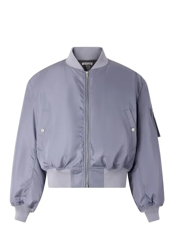 Auralee Silk-twill Bomber Jacket - Blue