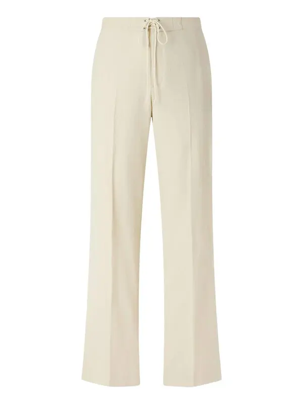Auralee Straight-leg Oxford Trousers - Beige