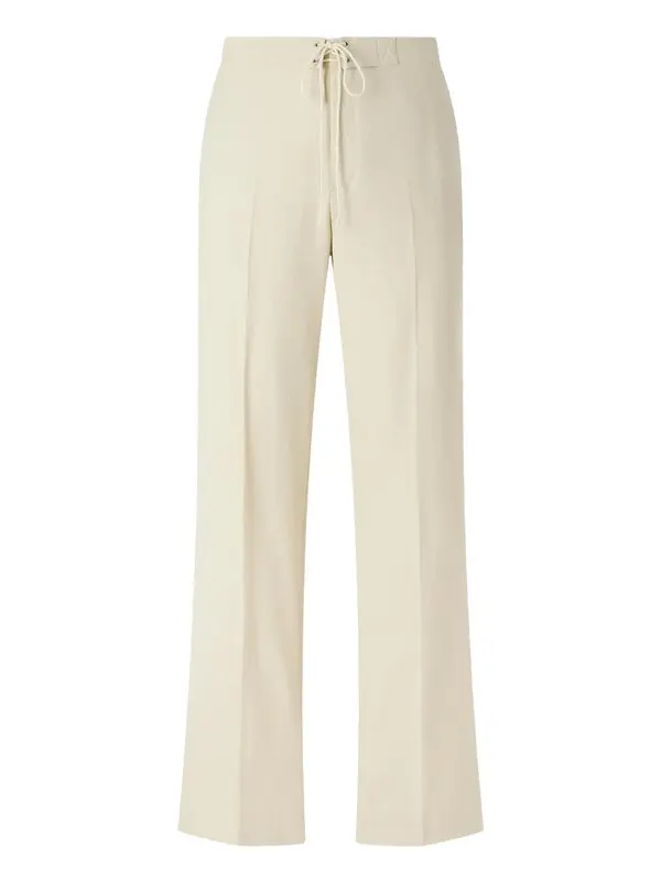 Auralee Straight-leg Oxford Trousers - Neutrals