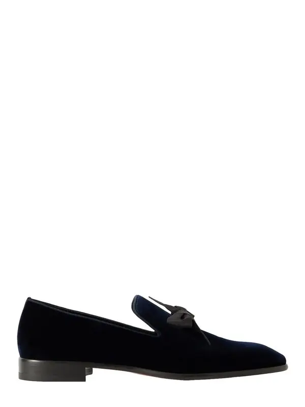 CHRISTIAN LOUBOUTIN December First Velour Loafers - Black