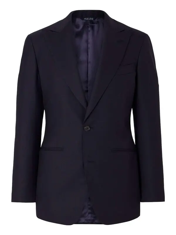 SAMAN AMEL Wool Blazer - Navy