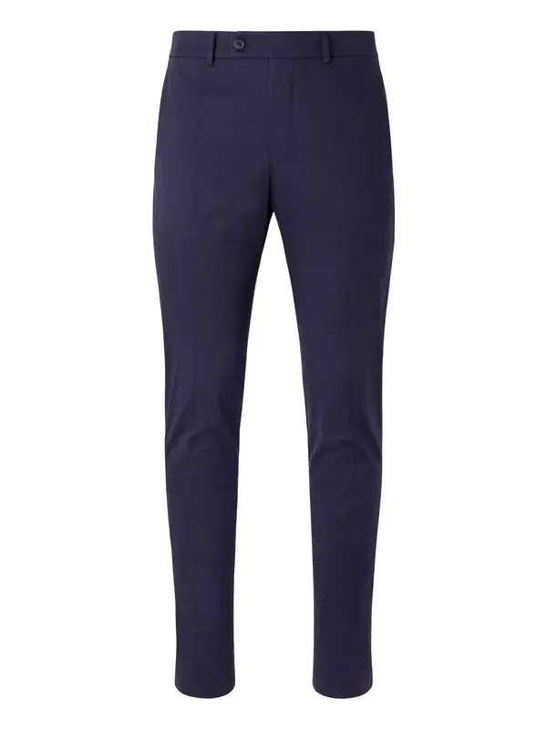 SLOWEAR Tapered Stretch-cotton Trousers - Navy
