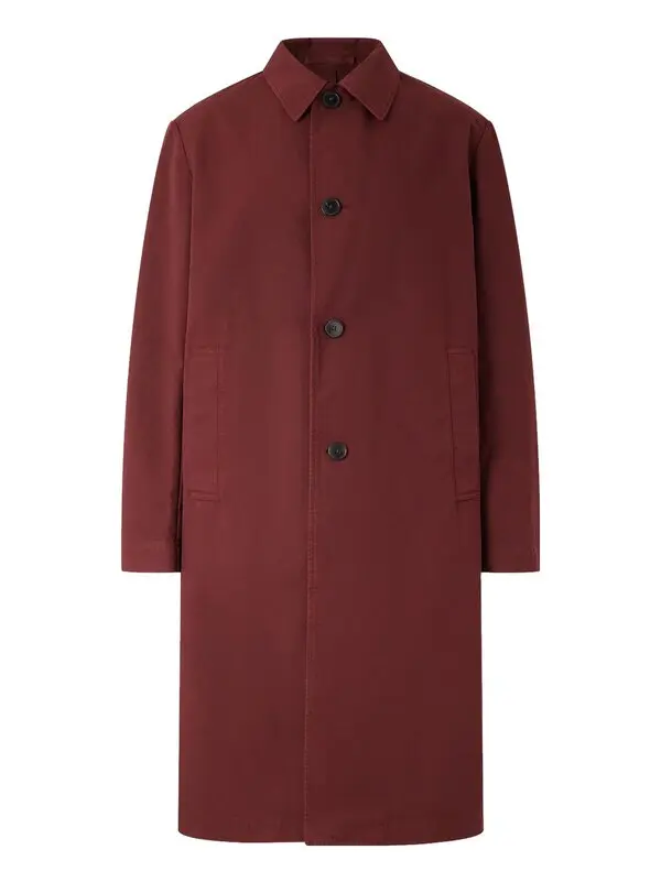 Dries Van Noten Cotton-canvas Coat - Burgundy