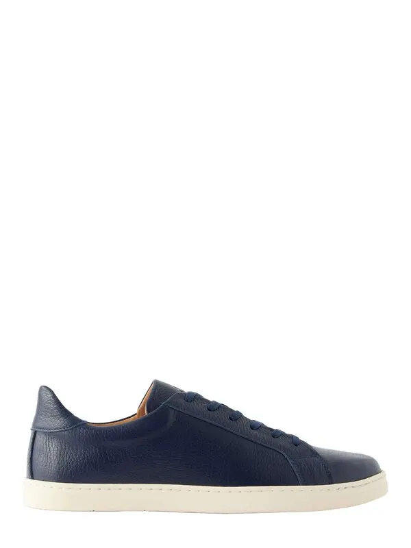 George Cleverley Jack Iii Deerskin Sneakers - Navy