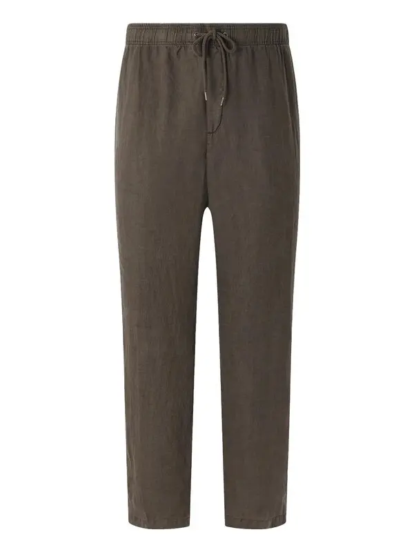 JAMES PERSE Straight-leg Linen Trousers - Green