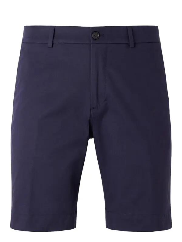 SLOWEAR Slim-fit Cotton-blend Gabardine Chino Shorts - Blue