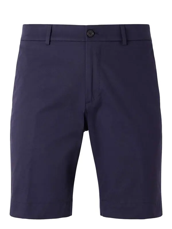 SLOWEAR Slim-fit Cotton-blend Gabardine Chino Shorts - Navy