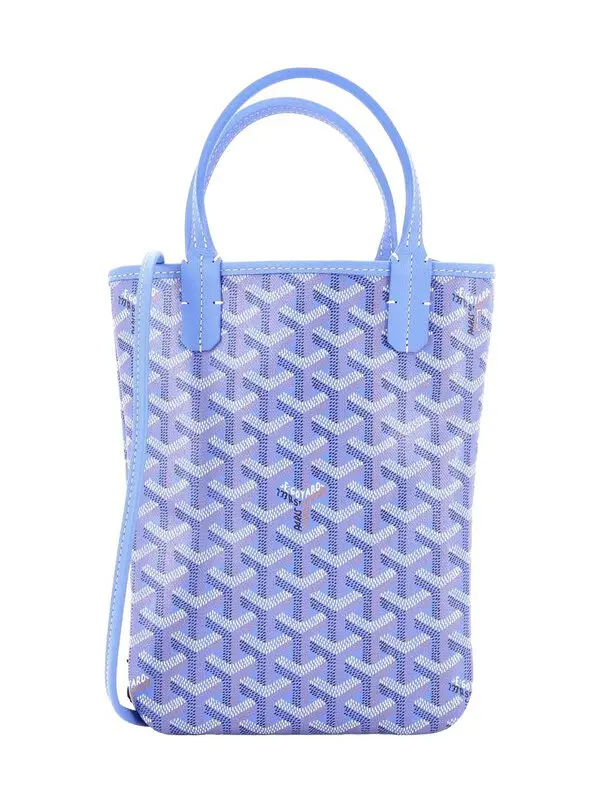 GOYARD Poitiers Tote Coated And Printed Canvas Pm - Blue